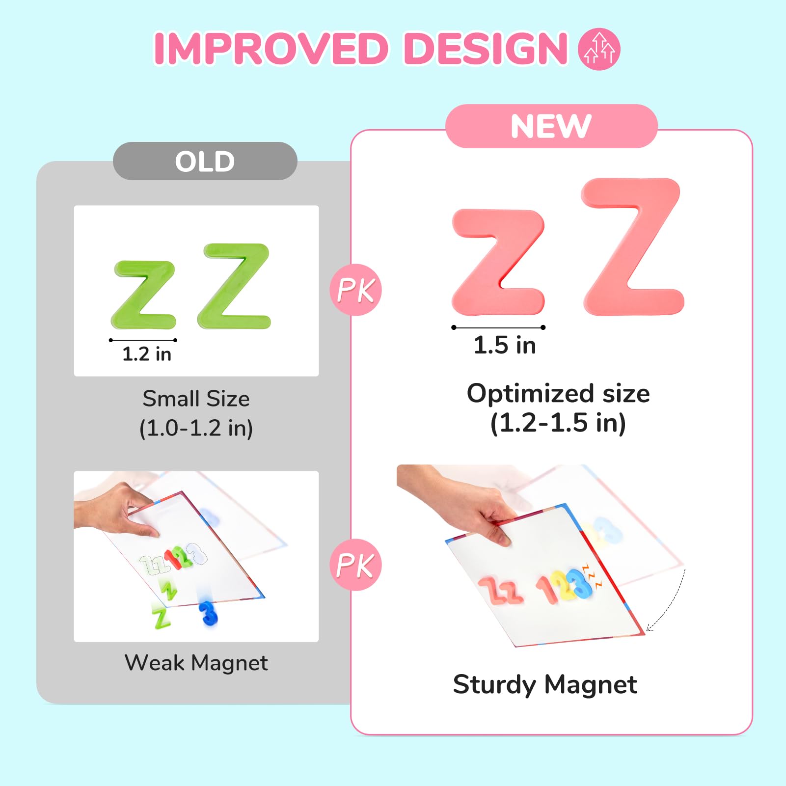 Snapklik.com : JoyCat Magnetic Letters And Numbers, ABC 123 Alphabet ...