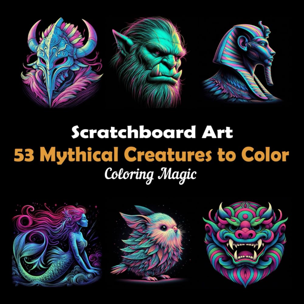 Amazon.com: 53 Mythical Creatures to Color: An adult coloring book ...