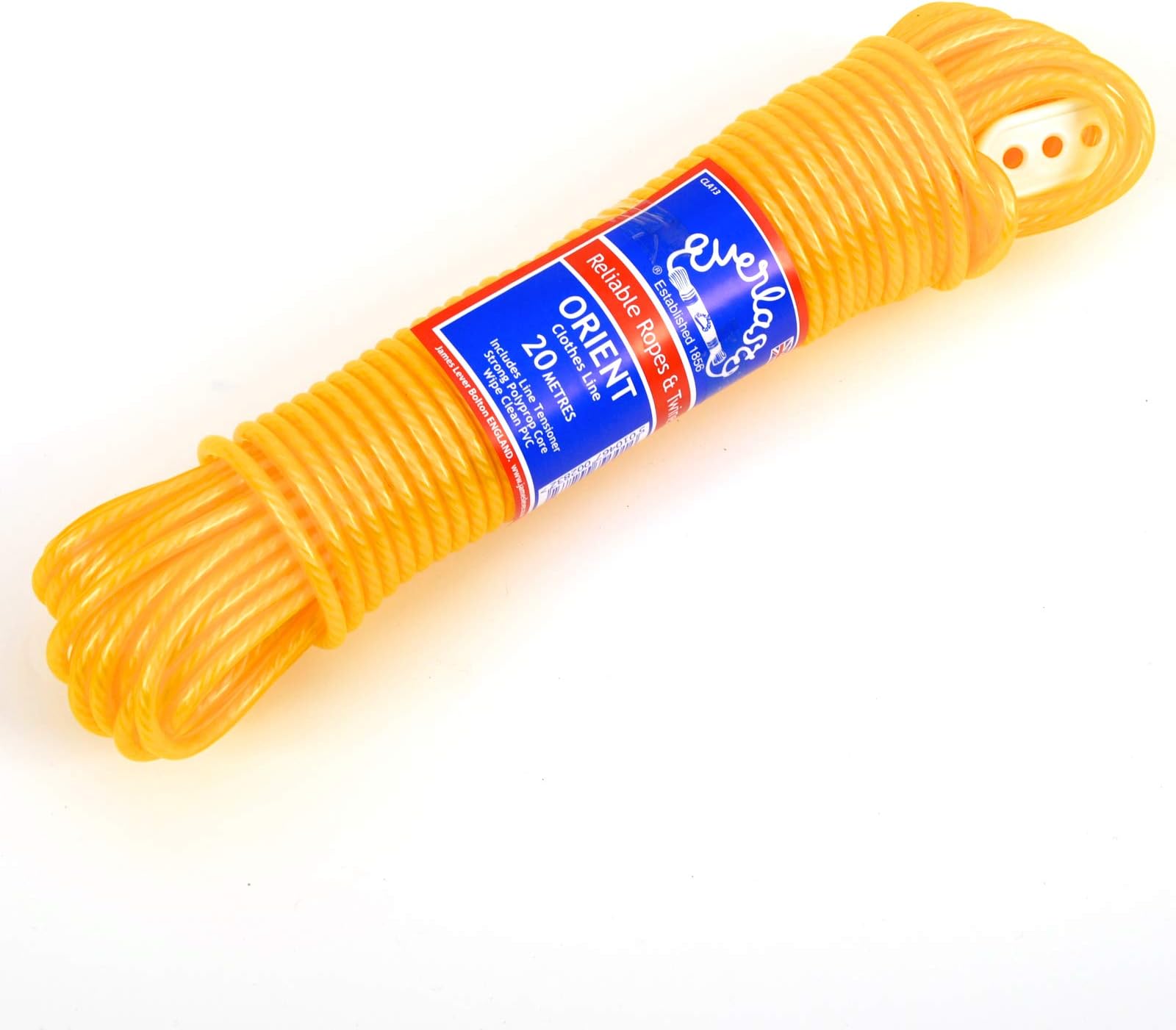 EVERLASTO 'Kleenwash' White PVC Clothes/Washing Line 4.8mm x 20M ...