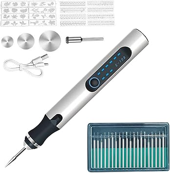 ALEOHALTER Electric Engraving Pen Kit, Cordless USB Rechargeable ...