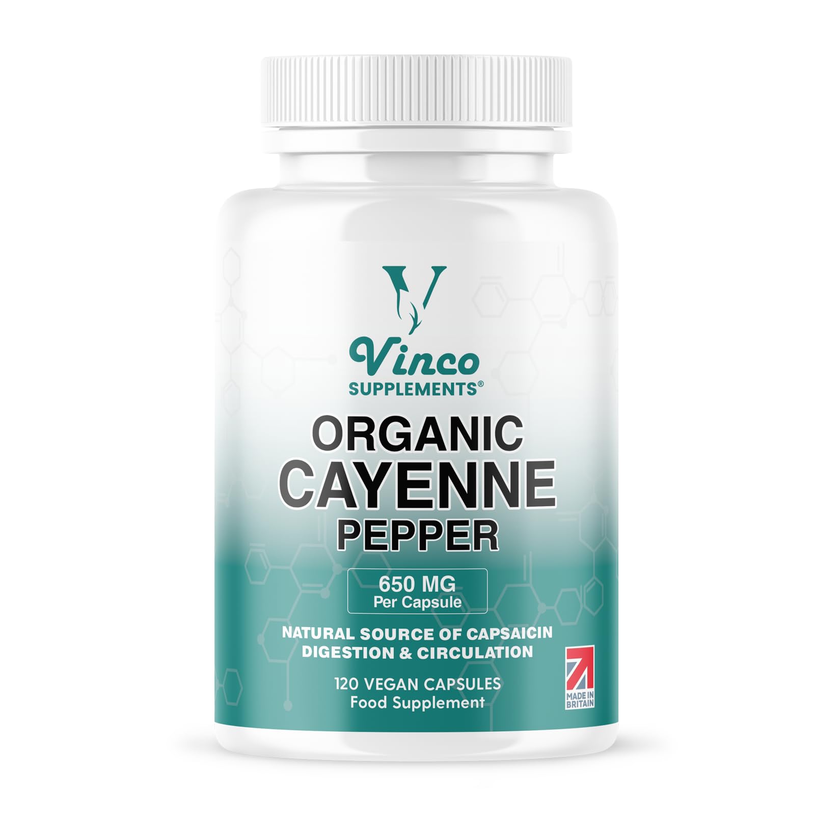 Organic Cayenne Pepper Extract 1300mg Supplement Capsules - High ...