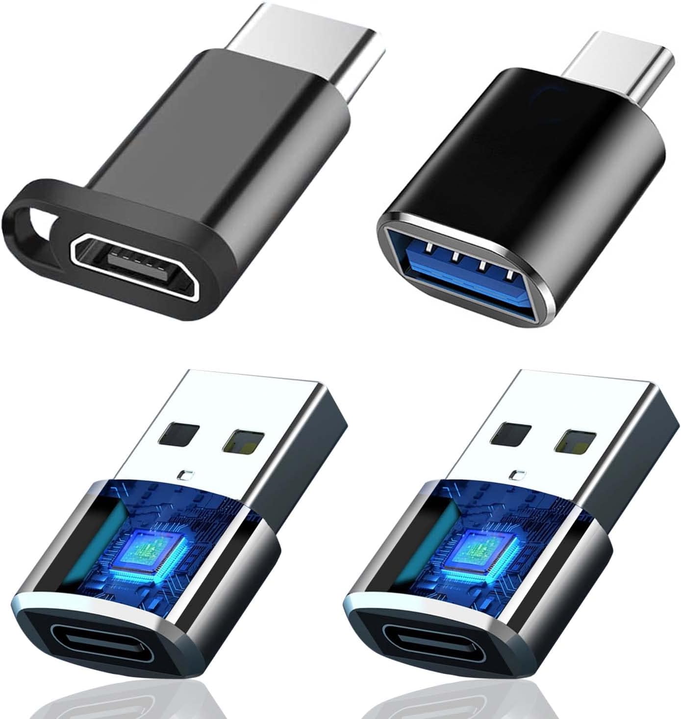 Adaptador USB C, Adaptador USB C a USB A, Paquete de 2 Convertidores ...