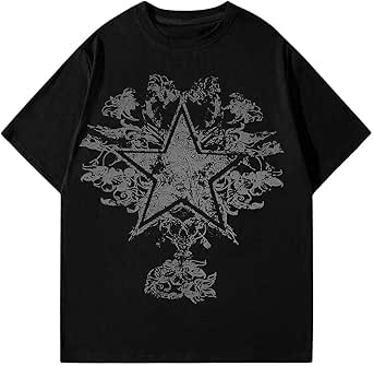 Amazon.com: SOLY HUX Men's Graphic Tees Star Floral Print Short Sleeve Summer T Shirt Top ...