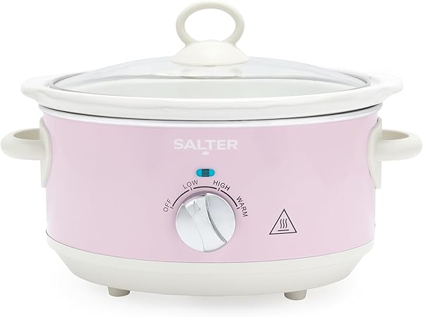 Salter Retro Pink 3.5L Slow Cooker – 3 Heat Settings & Keep Warm ...
