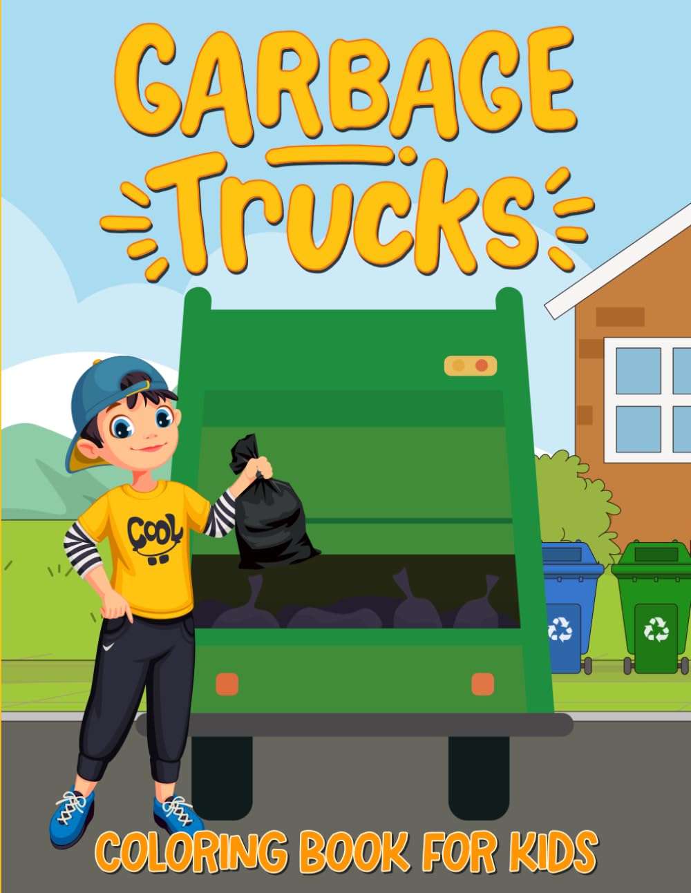 Garbage Truck Coloring Book For Kids 4-8: Hours of Fun for Toddlers and ...