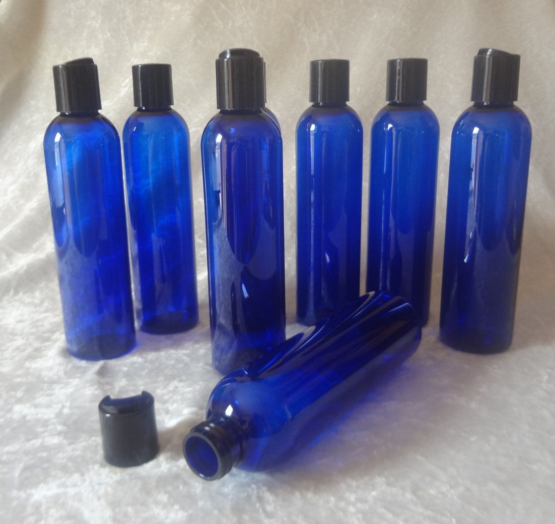 Amazon.com: 8-oz Plastic Blue Cosmo/Bullet Bottles [Set of 8] : Beauty ...