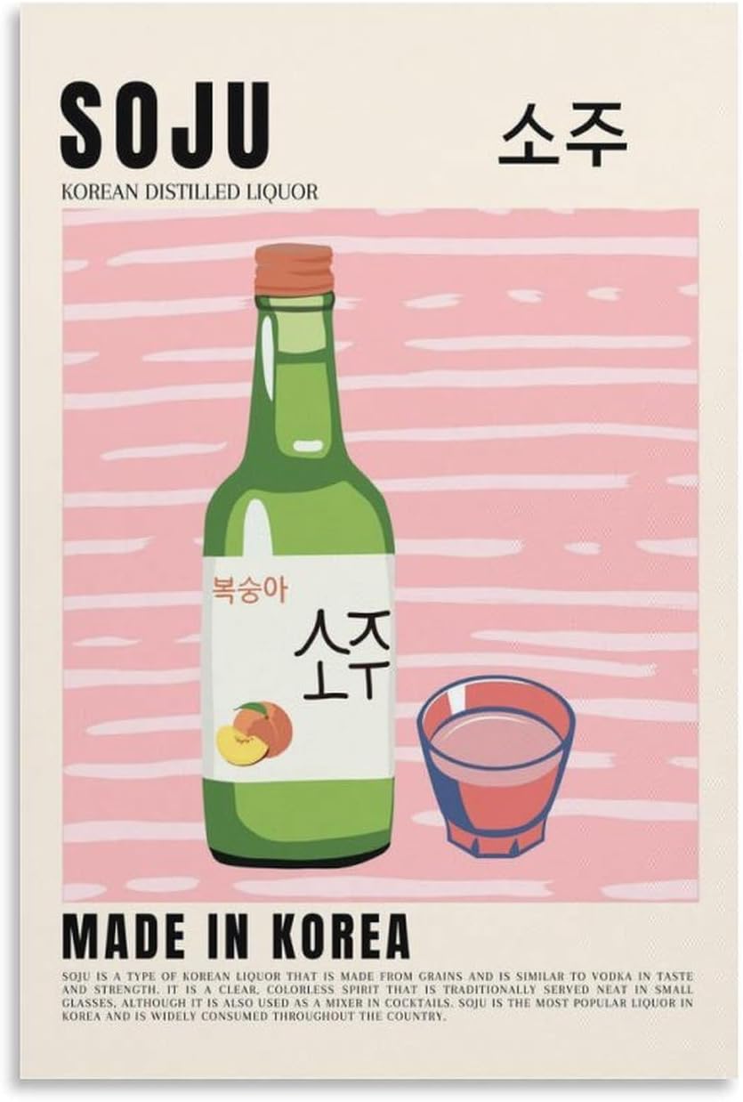 Amazon.com: generic Letter Poster Korean Food Soju Makgeolli Restaurant ...