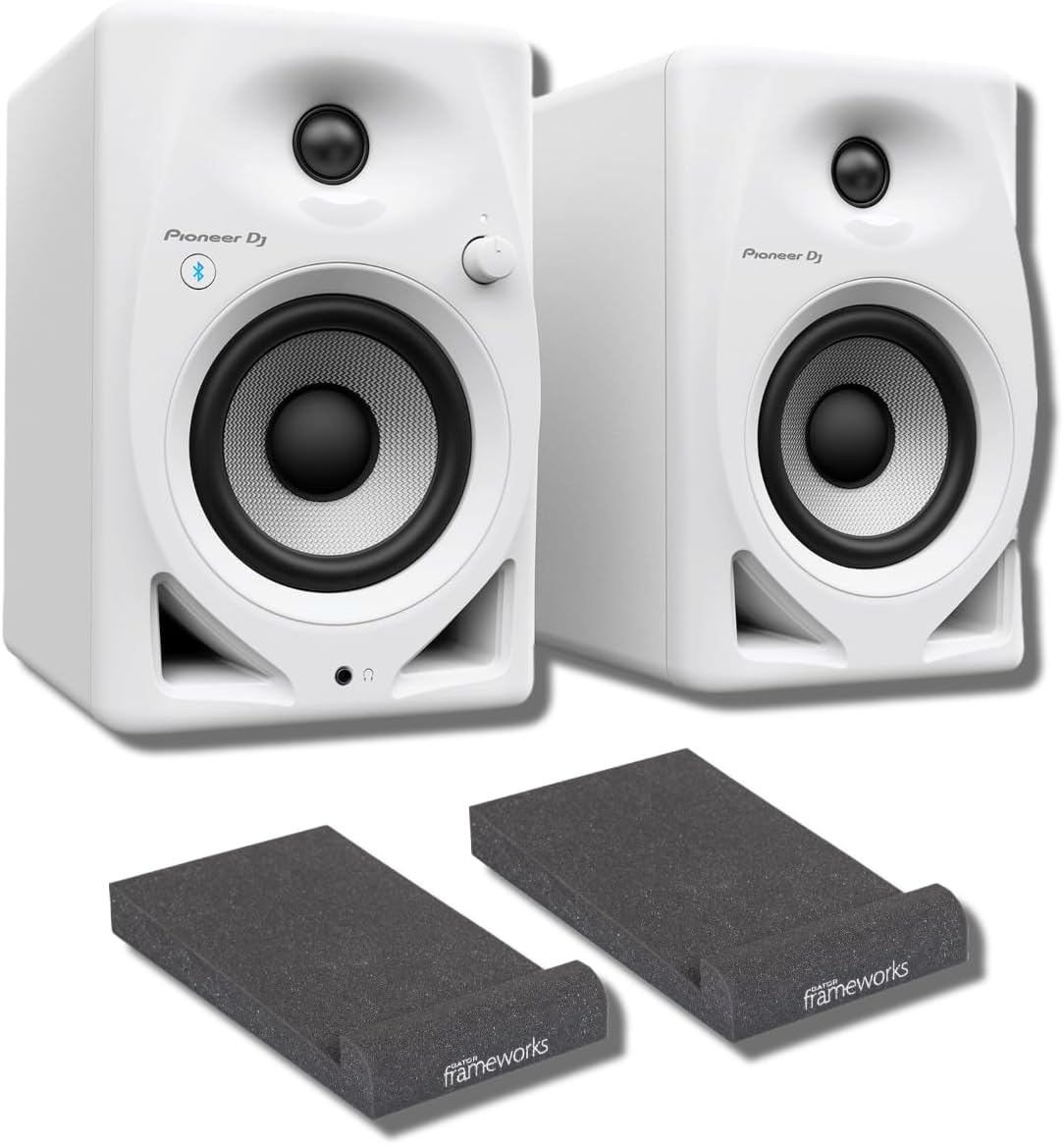 Amazon.com: Pioneer DM-40D-W 4-inch Desktop Active Monitor Speakers ...