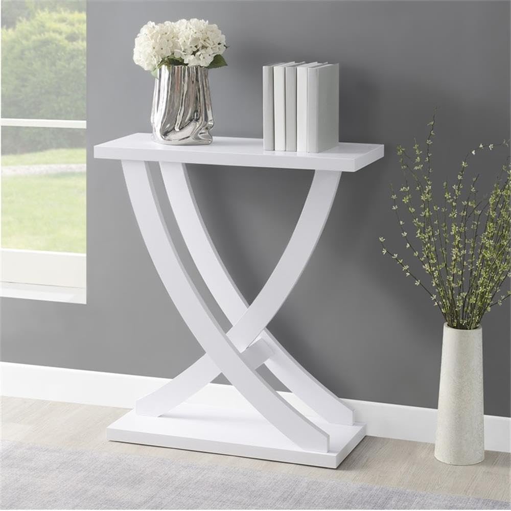 Amazon.com: Convenience Concepts Newport Criss-Cross Console Table in ...