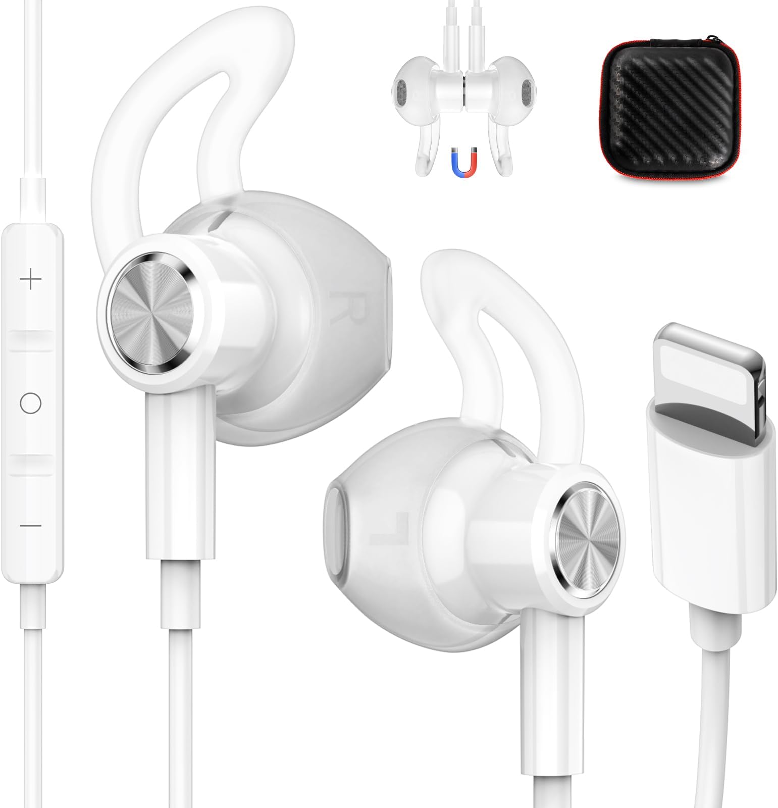 Amazon.com: Apple Earbuds, Wired Earphones with Lightning Connector and ...