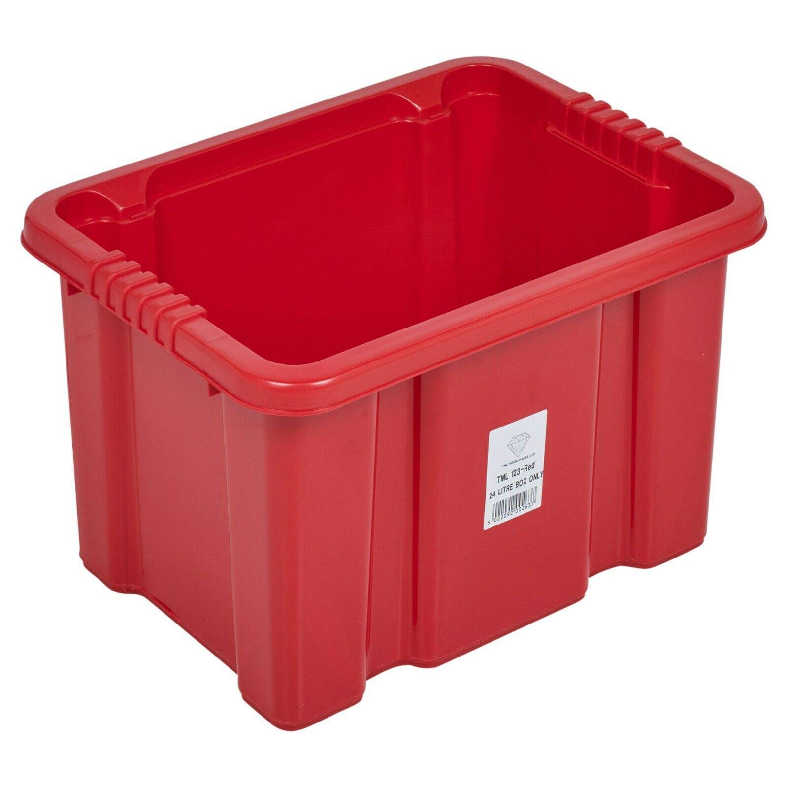 URBNLIVING TML Coloured Storage Boxes 24 Liter Red x3 : Amazon.co.uk ...