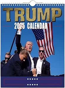Amazon.com: Trumps Shot Calendar 2025 | Donald J. Trumps Assassination ...