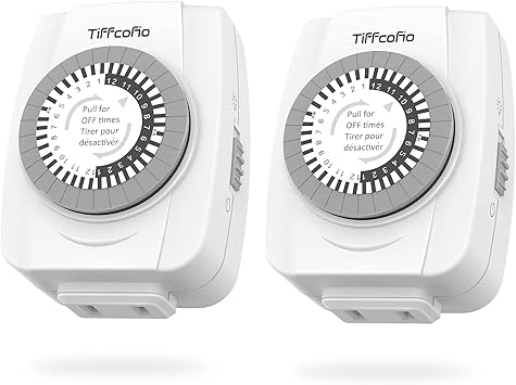 Amazon.com: TiFFCOFiO Indoor Mechanical Timers for Electrical Outlets ...