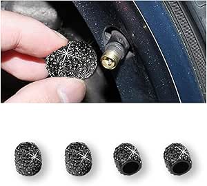 Amazon.com: 4Pack Crystal Rhinestone Tire Valve Caps, Handmade Tire ...