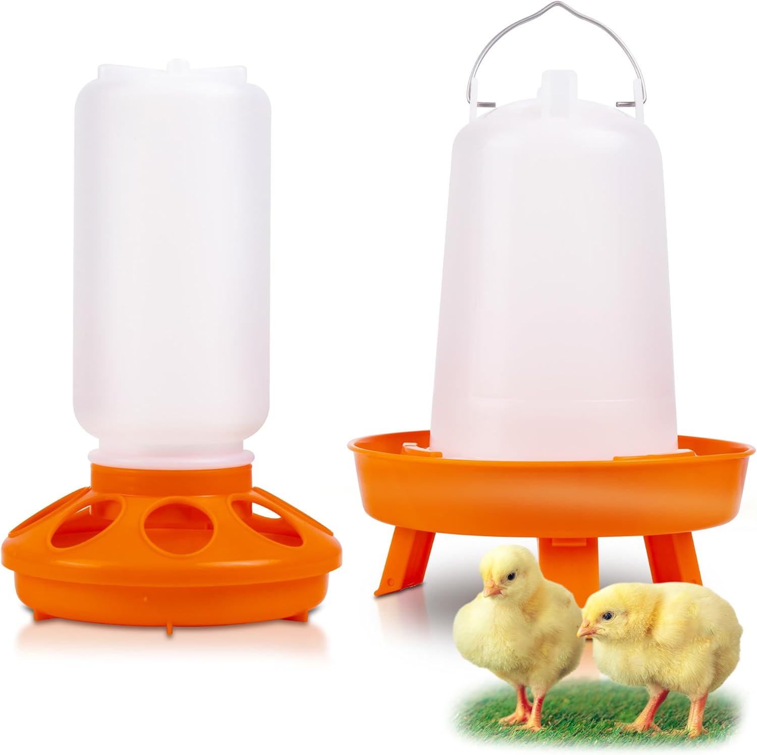 Amazon.com : TqsMsp Chick Feeder and Waterer kit 1lchick Feeder and 1 ...