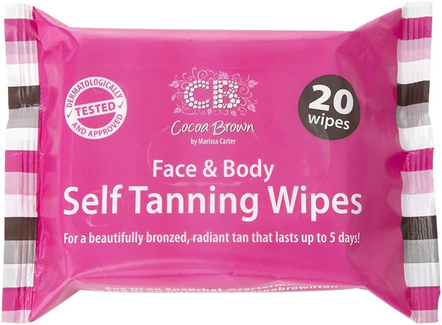 Amazon.com: Cocoa Brown Self Tanning Wipes - Sunless Tanner Wipes for ...