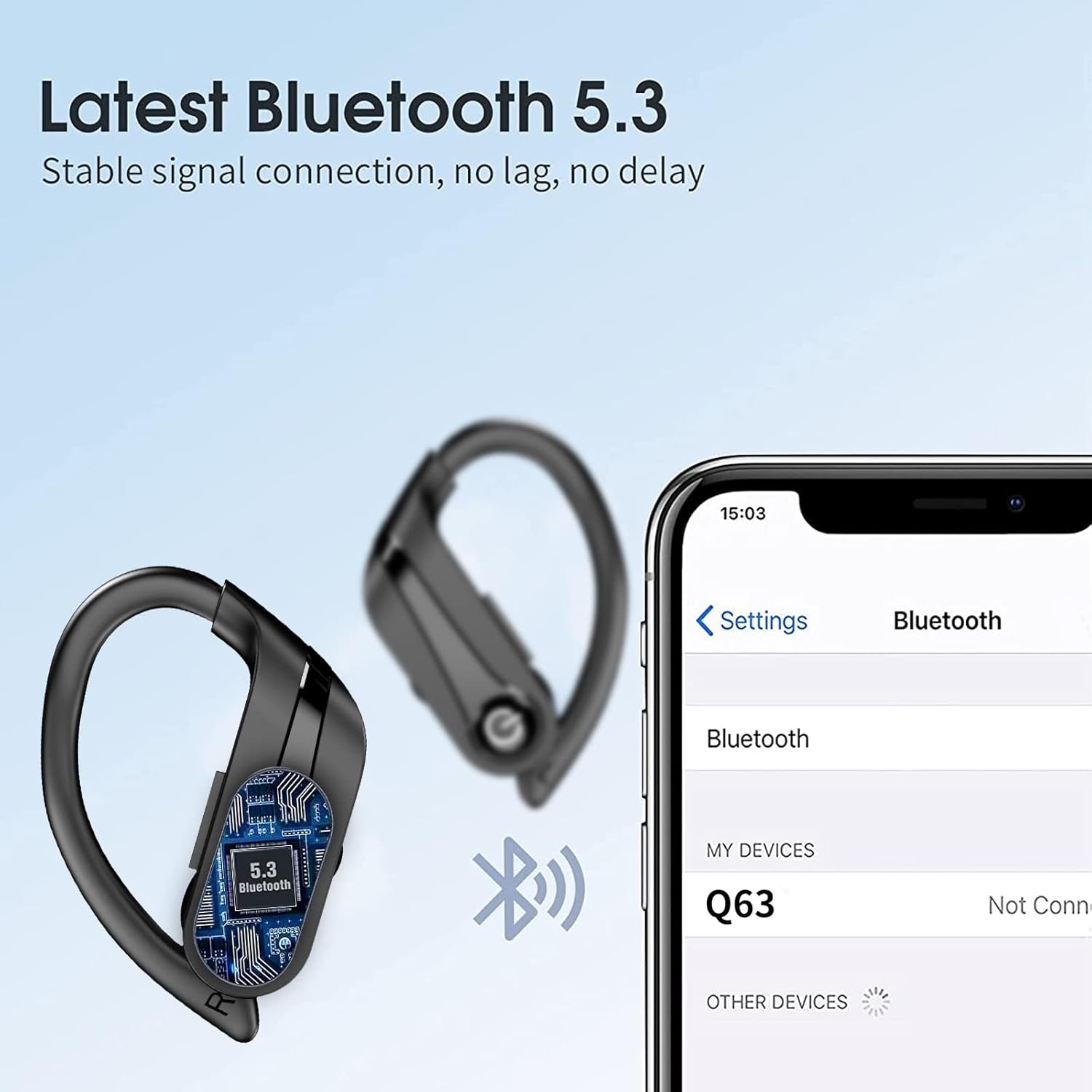 JIECAN Auriculares inalámbricos 72H con micrófono sobre la oreja ...