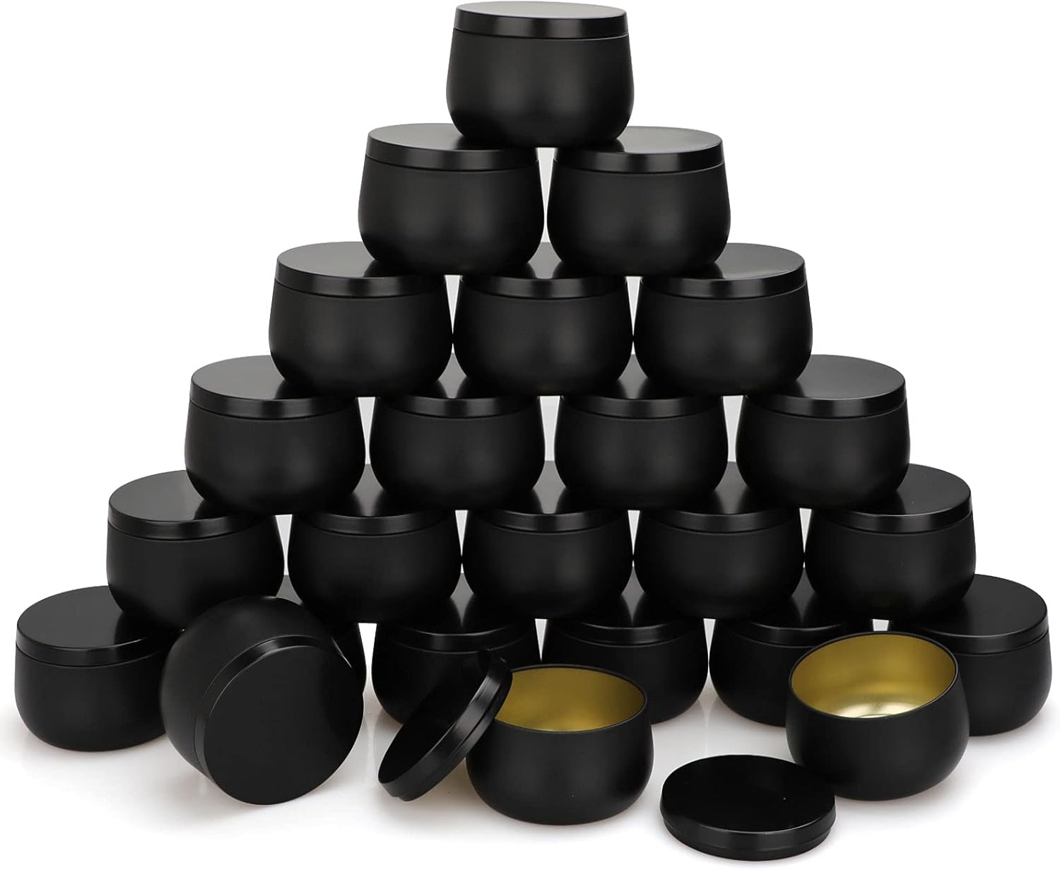 Amazon.com: Candle Tin Cans 24 Pieces,Candle Containers Candle Jars ...