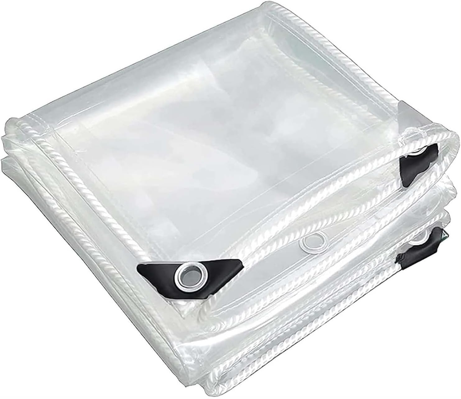 Amunpitic Transparente PVC Plane 1x1.5m, Plane Durchsichtig mit öSen ...