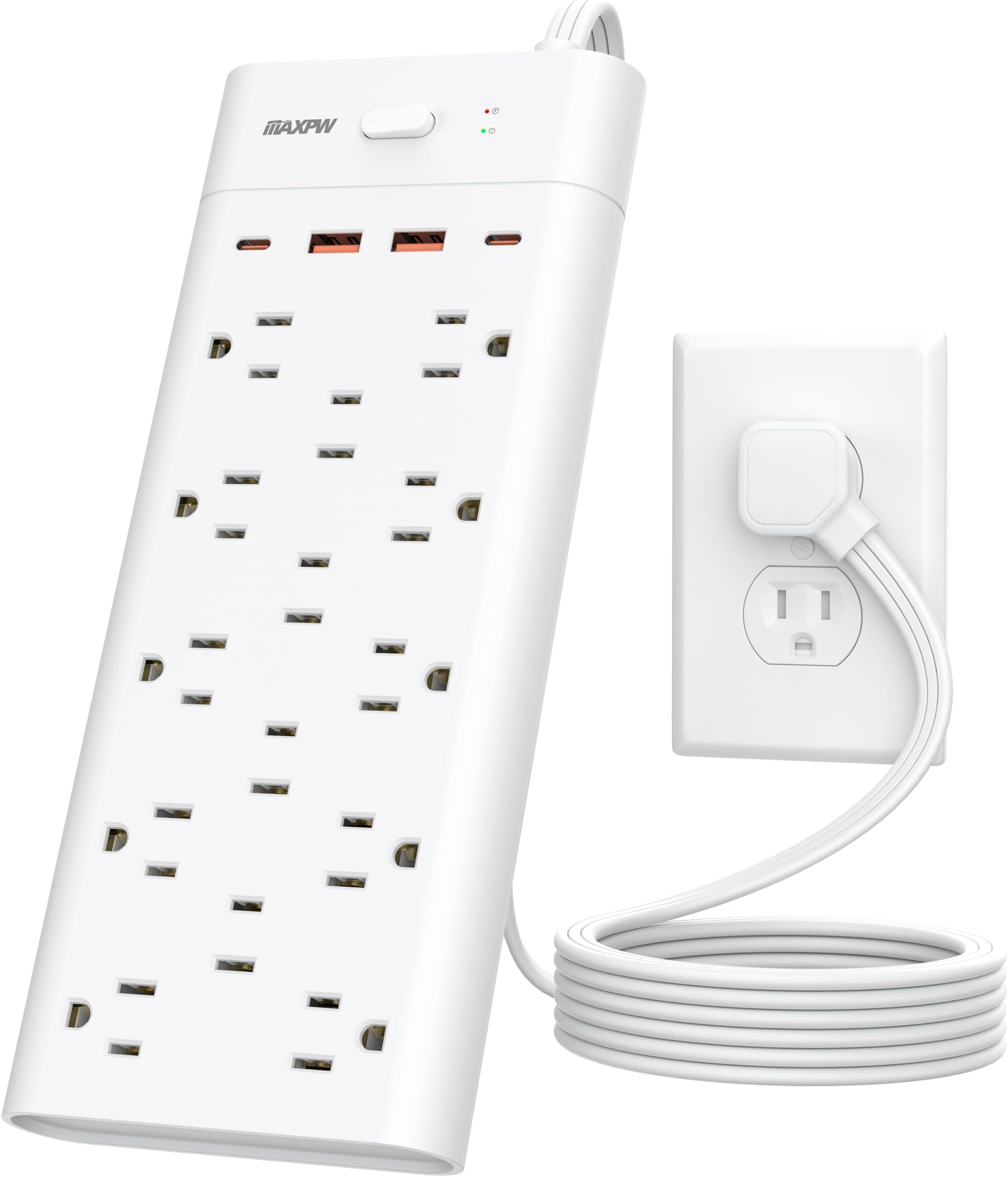 Amazon.com: Power Strip Surge Protector with USB C - Flat Plug ...