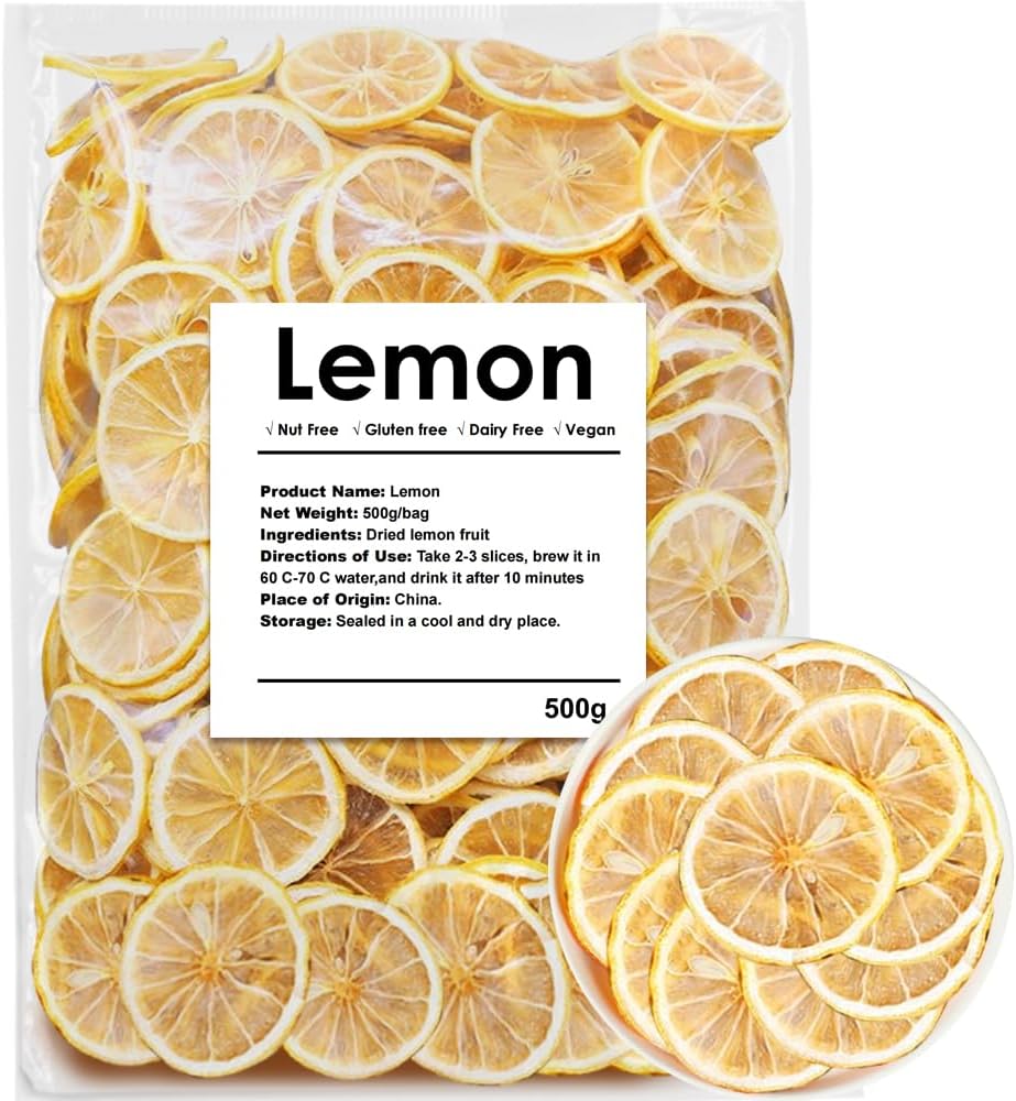 Amazon.com: Dehydrated Dry Lemon For Cocktails, Dried Lemon 17.6oz/500g ...