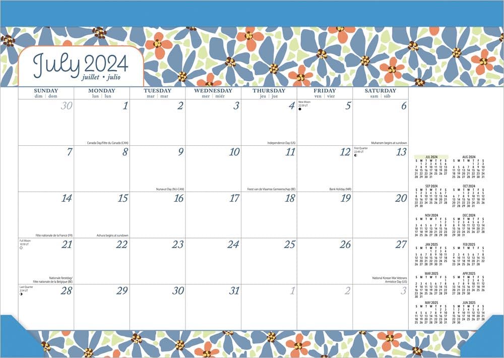 Spring Awakening | 2025 14 x 10 Inch 18 Months Monthly Desk Pad ...