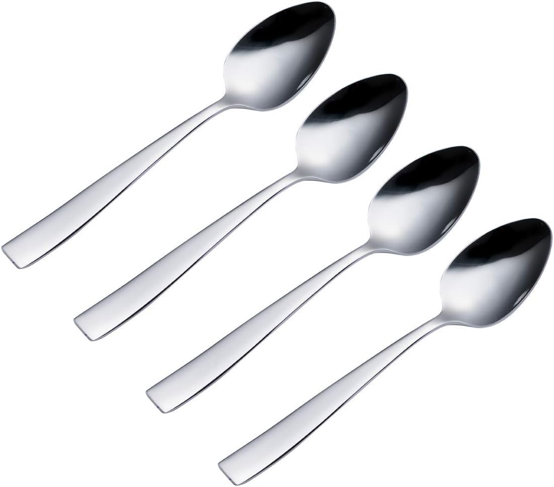 Viners Everyday Purity 4 Piece 18/0 Silver Stainless Steel Tea Spoons ...