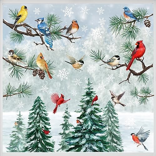 Amazon.com: Yovkky Hello Winter Forest Woodland Animal Wall Decals ...