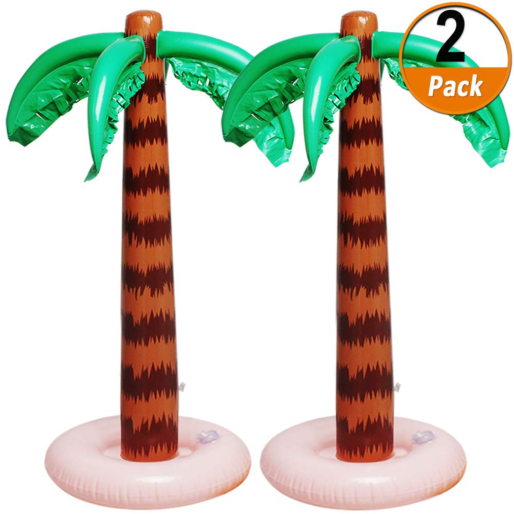 Buy Aniann Inflatable Palm Tree Decoration, 2 Pack Jumbo Coconut Trees ...