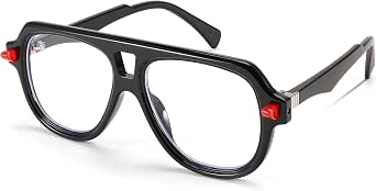 Amazon.com: FEISEDY Aviator Frame Glasses for Women Men Blue Light ...