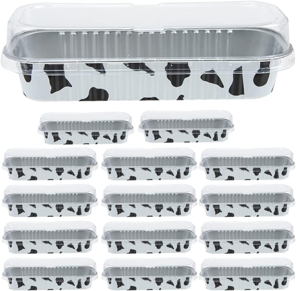 Amazon.com: 15pcs Cow Aluminum Foil Lunch Box Aluminum Foil Pans with ...