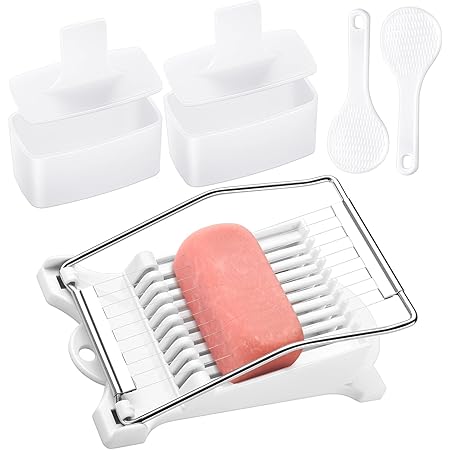 Amazon.com: 2 Pieces Musubi Mold and Slicer Rectangle White Musubi ...