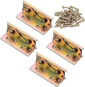 Amazon.com: XURKEJI Bed Hinge Rail Brackets, Suspension Connecting ...