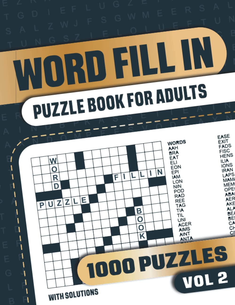 Word Fill In Puzzle Book for Adults: Fill in Puzzle Book with 1000 ...