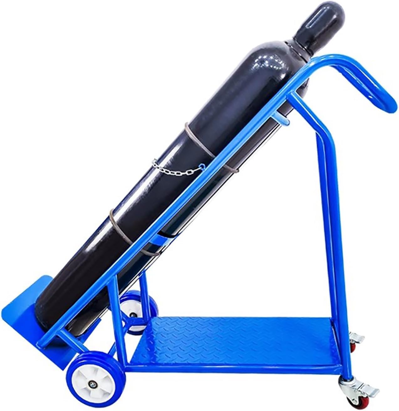 DSeenLeap Oxygen Tank Holder 4 Wheels Oxygen Cylinder Cart with Shelf ...