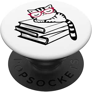 Amazon.com: Popsockets Cat Book Nerd for Reading Lovers Readers Gift ...