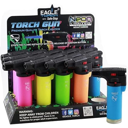 Amazon.com: EAGLE PRO Torch Gun Lighter - NEON Limited Edition - Yellow ...