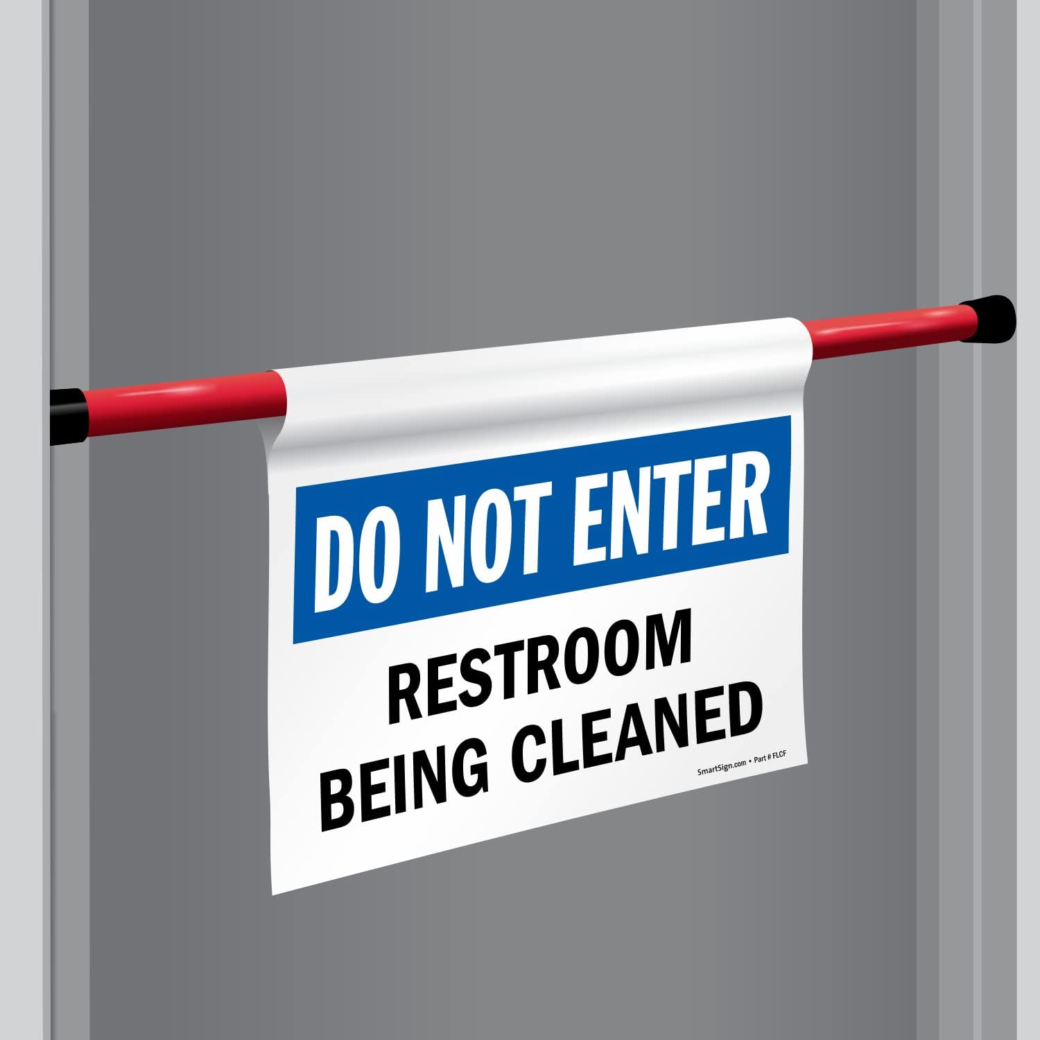 Amazon.com: SmartSign "Do Not Enter Restroom Being Cleaned" Hanging ...