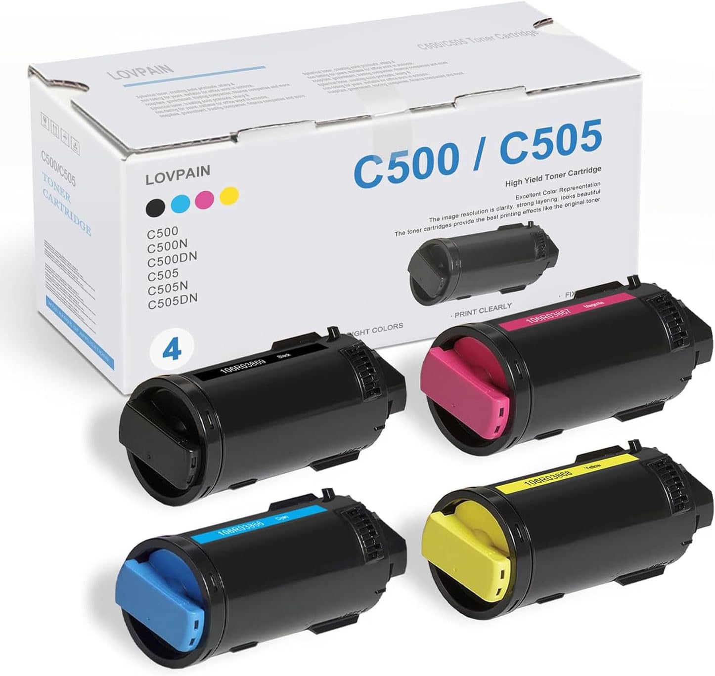 Amazon.com: VersaLink C500 / C505 High Capacity Toner Cartridge Set 4 ...