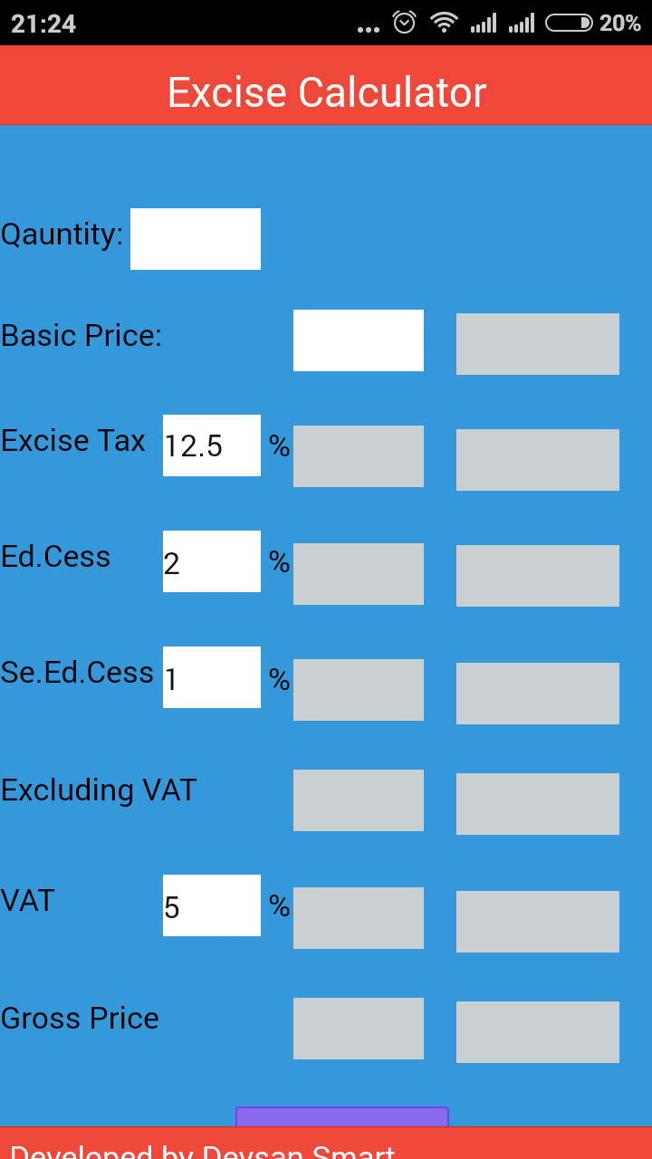 Excise Calculator - App on Amazon Appstore