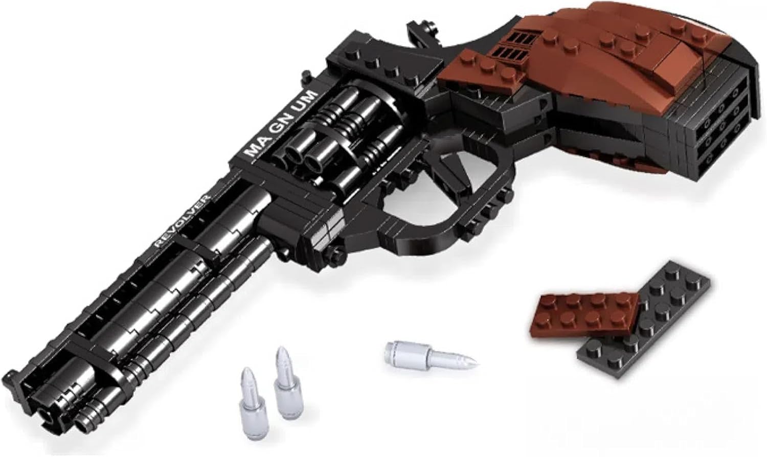 Amazon.com: Hand Guns 1:1 Revolver Gun Pistol Toy Guns Building Blocks ...