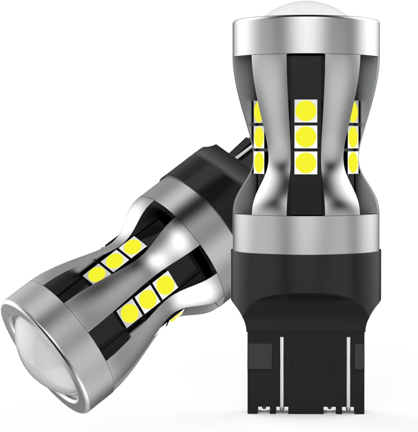 FAXCARS 7440 7443 W21W W21/5W LED Backup Reverse Brake Tail Light Bulb ...