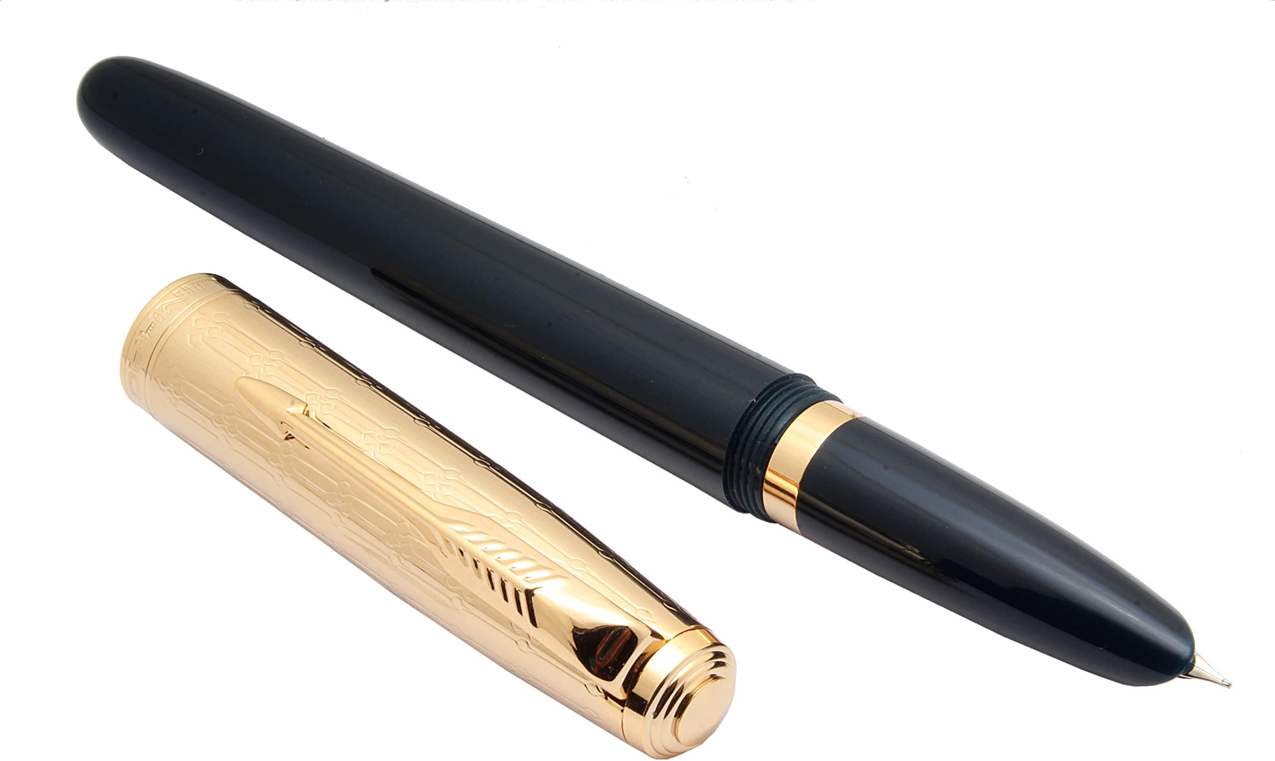 Ledos Jinhao 86 Gold Edition Deep Blue Acrylic Fountain pen Fine Nib ...