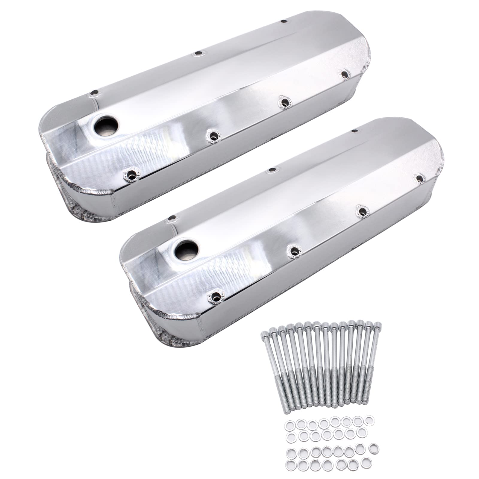 Snapklik.com : Tall Fabricated Aluminum Valve Covers For Big Block ...