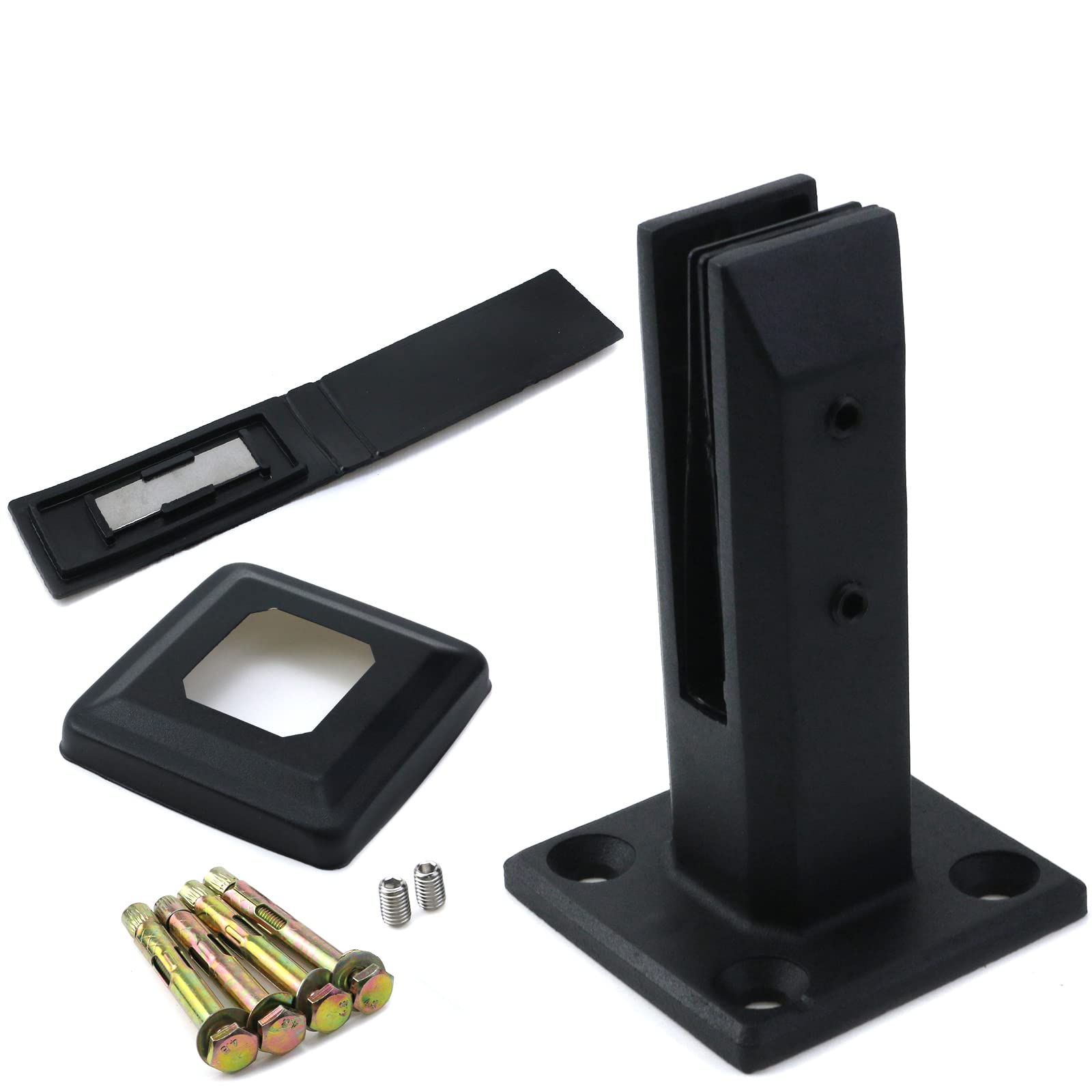 Woogim Stainless Steel Square Glass Clamp Heavy Duty Glass Spigots 6 ...