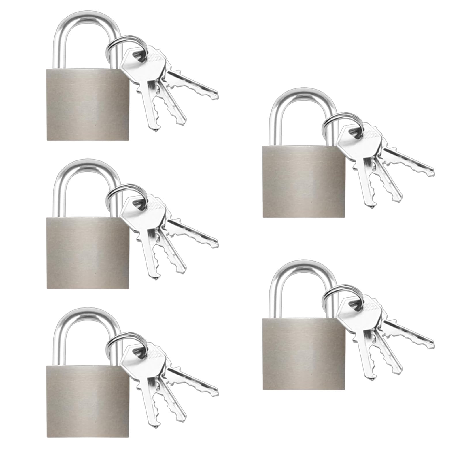 QBXMY7 5 Pack Keyed Padlock, 32mm Security Lock, Outdoor Weatherproof ...