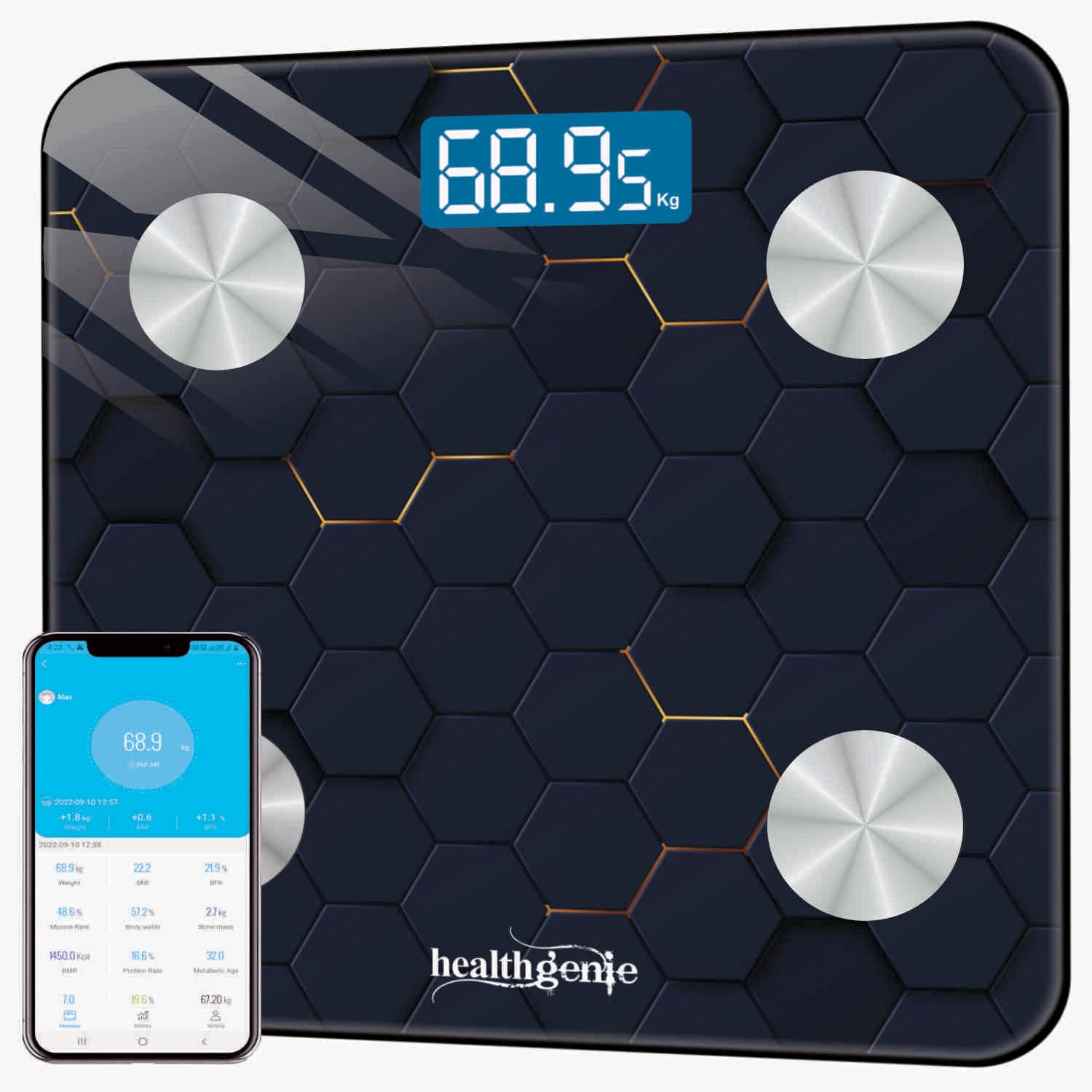 Healthgenie Smart Bmi Weight Machine For Body Weight With 18 Body ...
