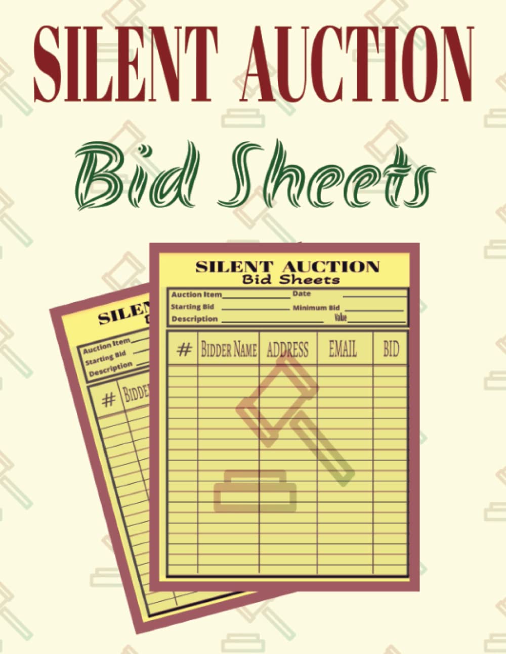 Amazon.com: SILENT AUCTION BID SHEETS: LOGBOOK FOR TRACKING & RECORDING ...