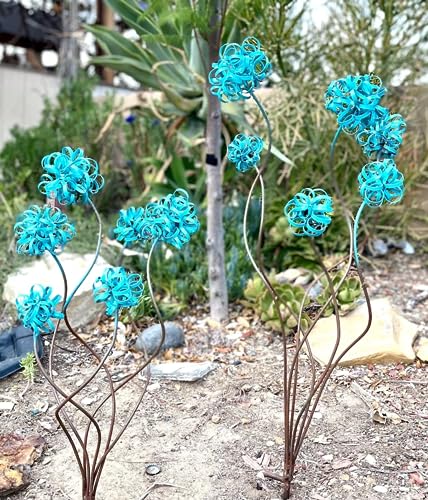 Amazon.com: Swirly head garden stake. Hand made yard art sculpture ...