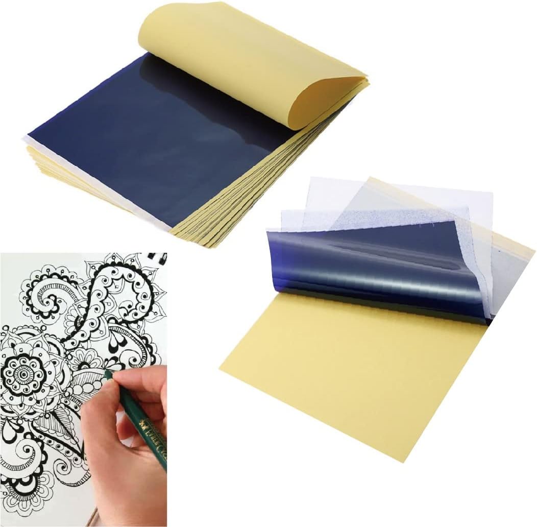 20 Feuilles de papier carbone papier de transfert de tatouage, papier ...
